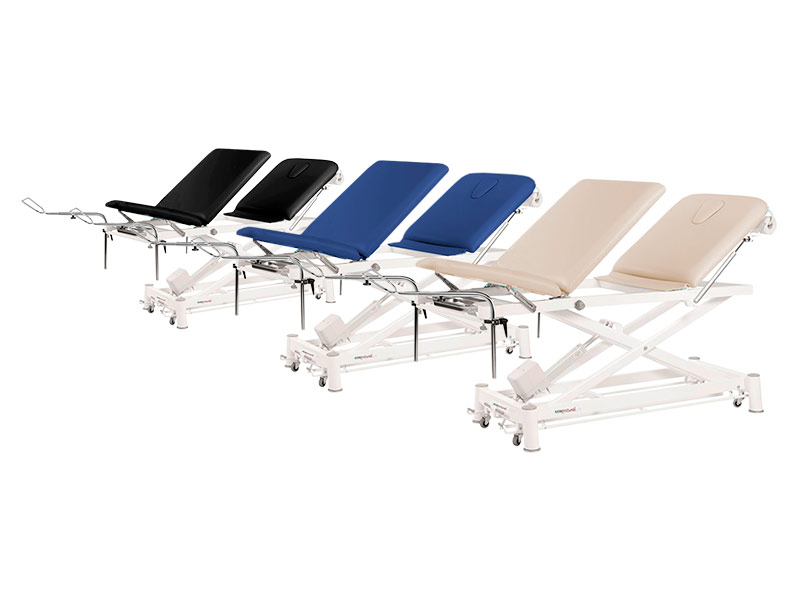 Divan gynécologique électrique 3 plans avec piètement ciseaux