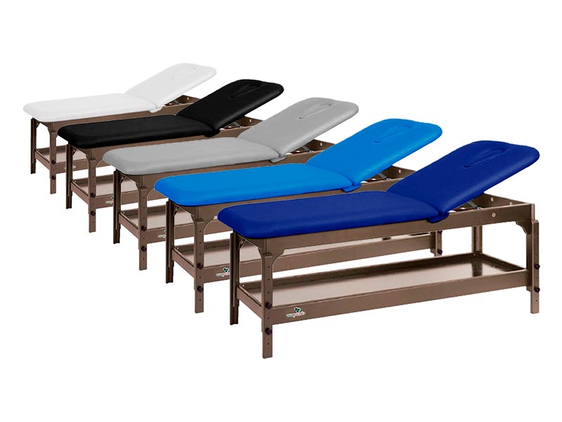 Fixed wooden massage table 2 sections with hole and face plug