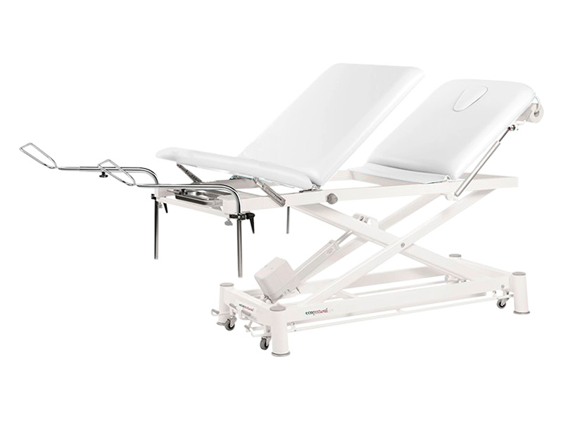 Divan gynécologique électrique 3 plans avec piètement ciseaux