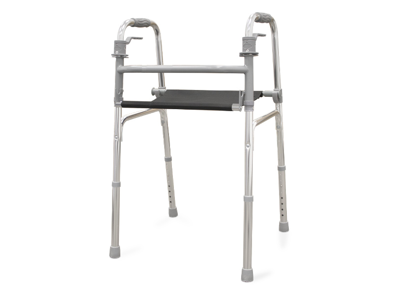 Déambulateur en aluminium sans roues et avec siège