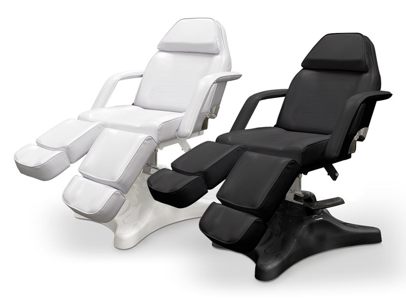 Hydraulic chair of 3 sections with leg rests