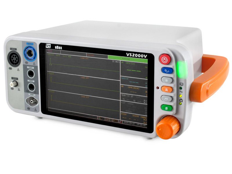 Veterinary vital signs monitor with CO2 capnography