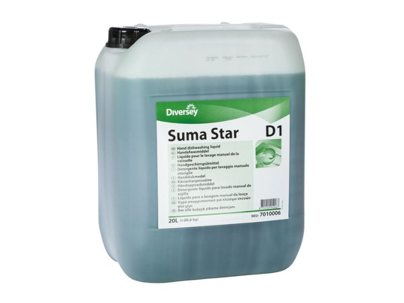 SUMA Star D1 - Detergente líquido para el lavado manual de vajilla