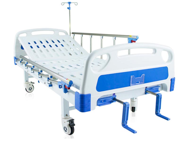 Articulated Hospital Bed with Handrails for Common Care