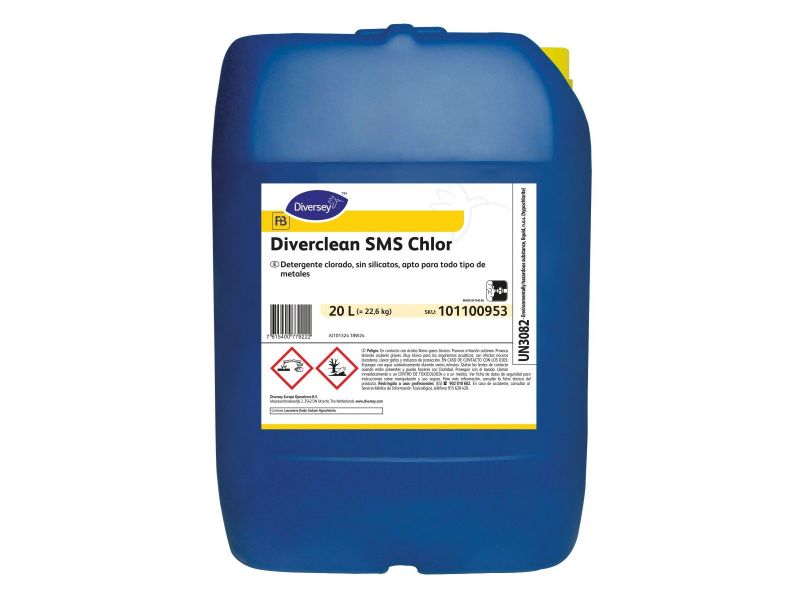 DIVERSEY Diverclean SMS Chlor - Detergente clorado, sin silicatos, apto ...