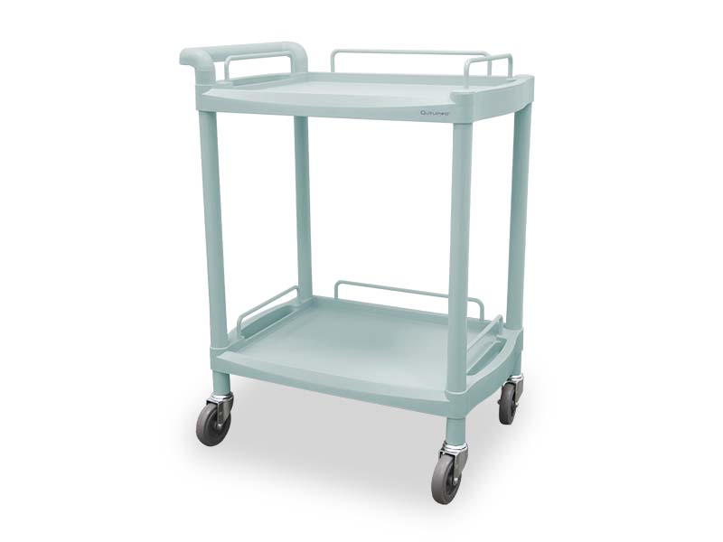 Heavy-duty auxiliary trolley with two shelves