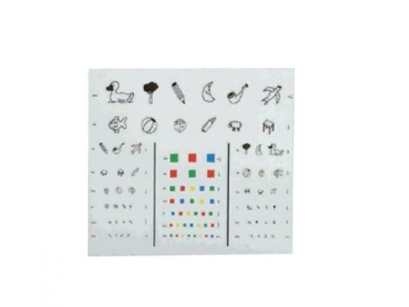 Eye vision test card chart Wecker child (scale)