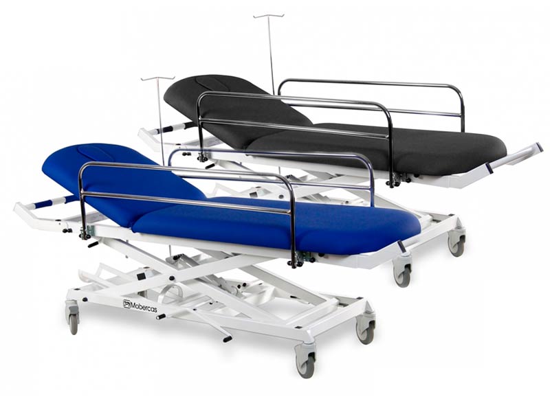 2-section hydraulic transfer cart with handrails