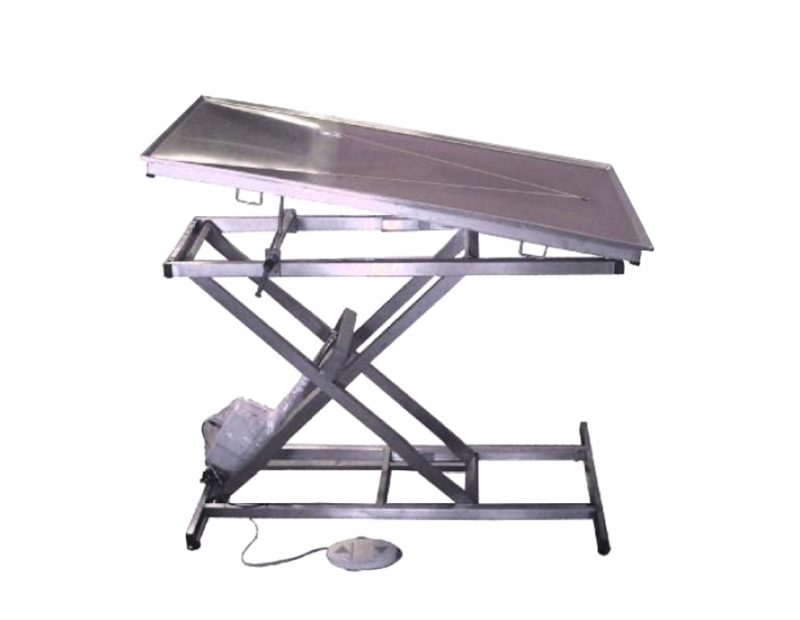 Electric surgical table, angle adjustment