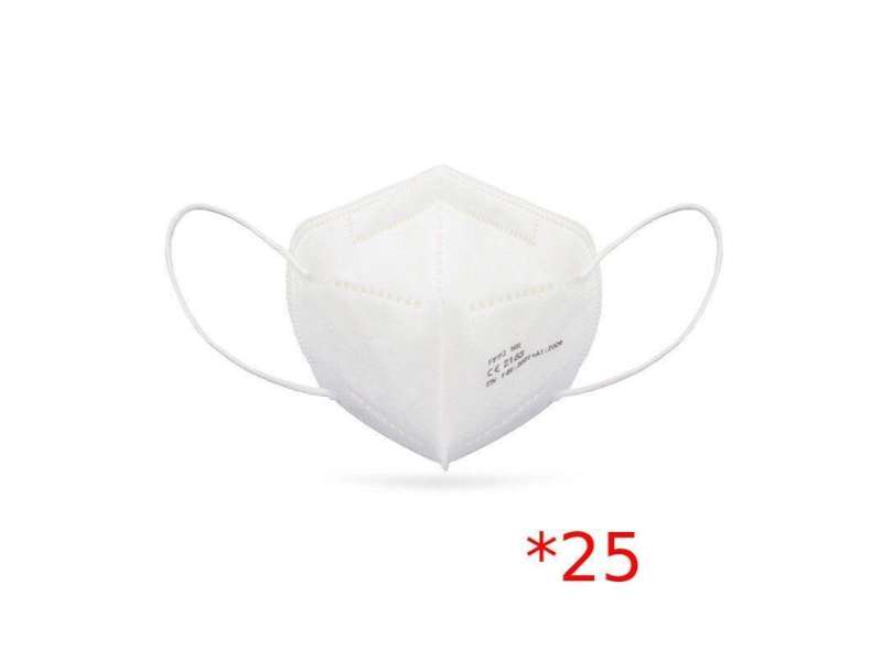 Caja de mascarillas ffp2 club náutico 25 unidades 5 capas protección ...