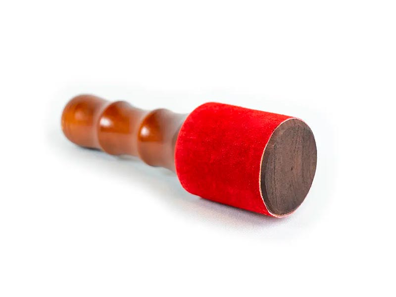 Bâton en cuir pour bol tibétain - Grand modèle