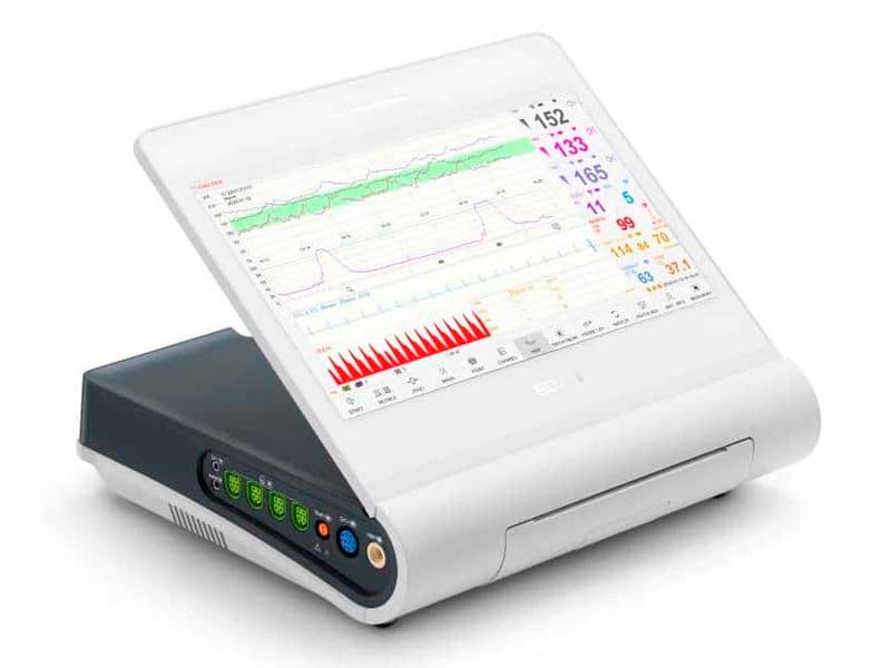 Cardiotocographe Moniteur fœtal Edan F12 gémellaire avec capteurs filaires