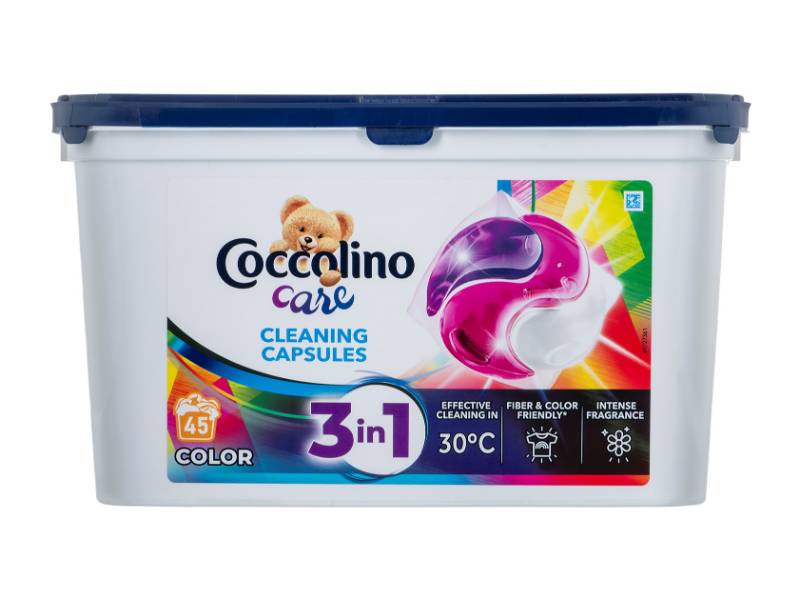 Capsules de Lavage Coccolino Parfum Coco Élégant, 45 Lavages, Pack XL