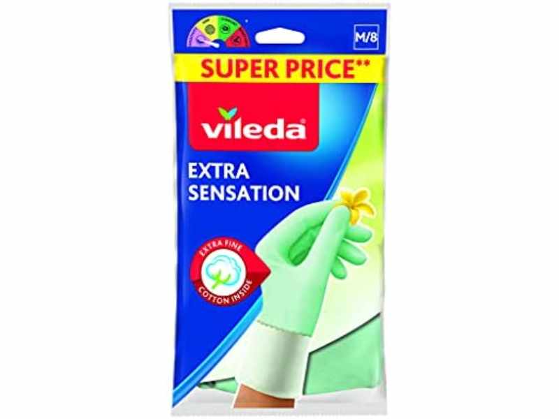 Vileda - Extra Sensation - Guantes multi-usos, talla M