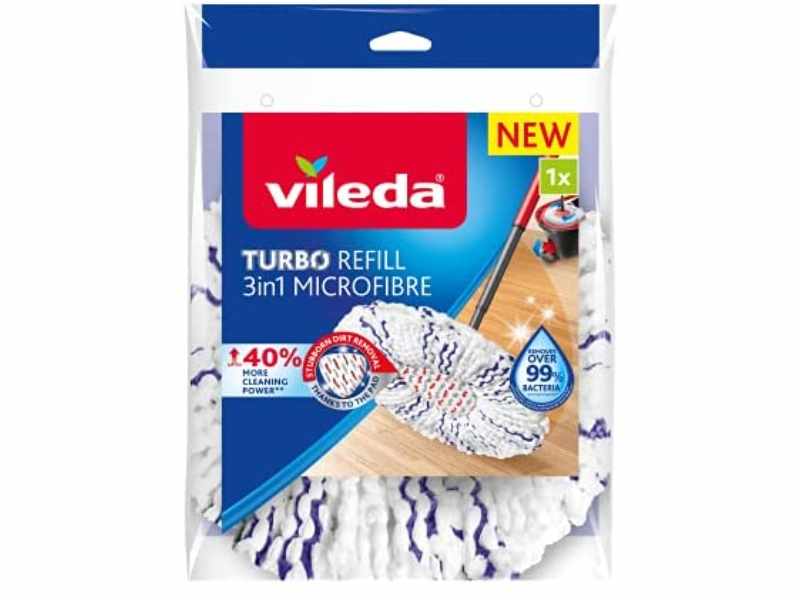 Vileda Turbo 3en1 Recambio, 1 unidad, Compatible con cualquier sistema ...