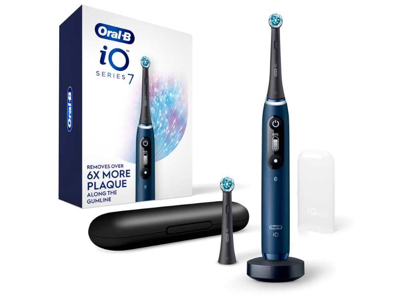 Braun oral-b io7 azul + estuche + 2 recambios/ cepillo de dientes ...