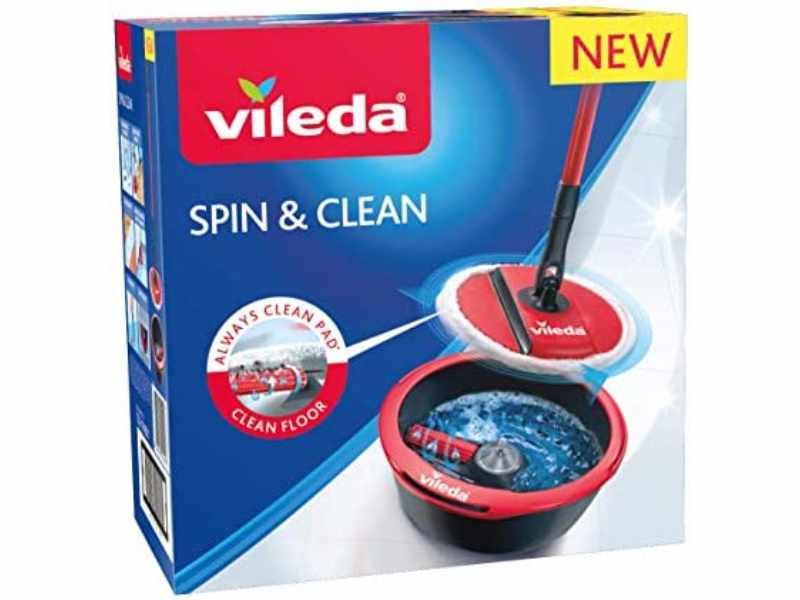Serpillière Ergonomique Rotative Spin Clean Vileda avec Système ...