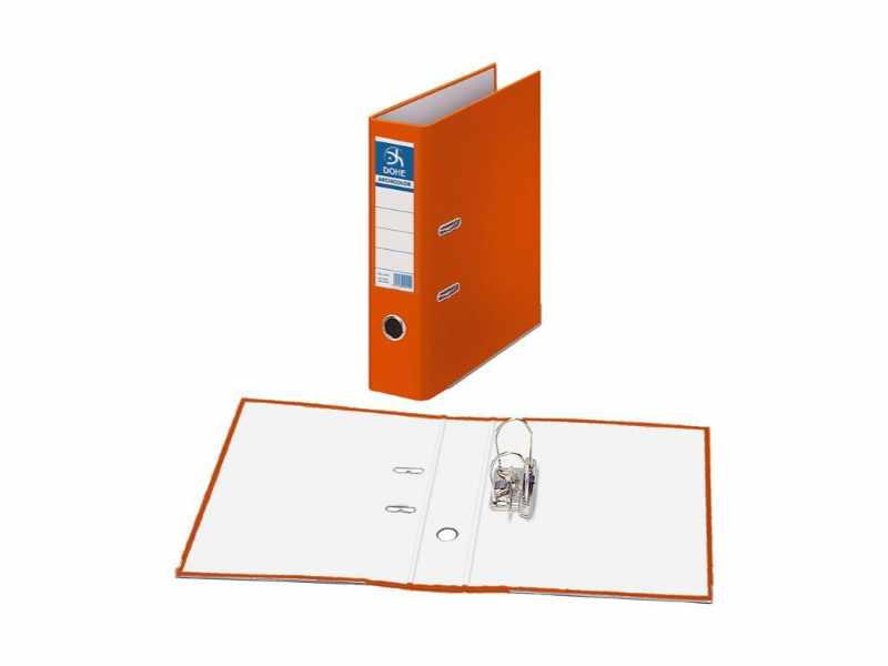 Archivio Cartone Rigido Forrato PP con Leva, Formato Foglio Largo Naranja