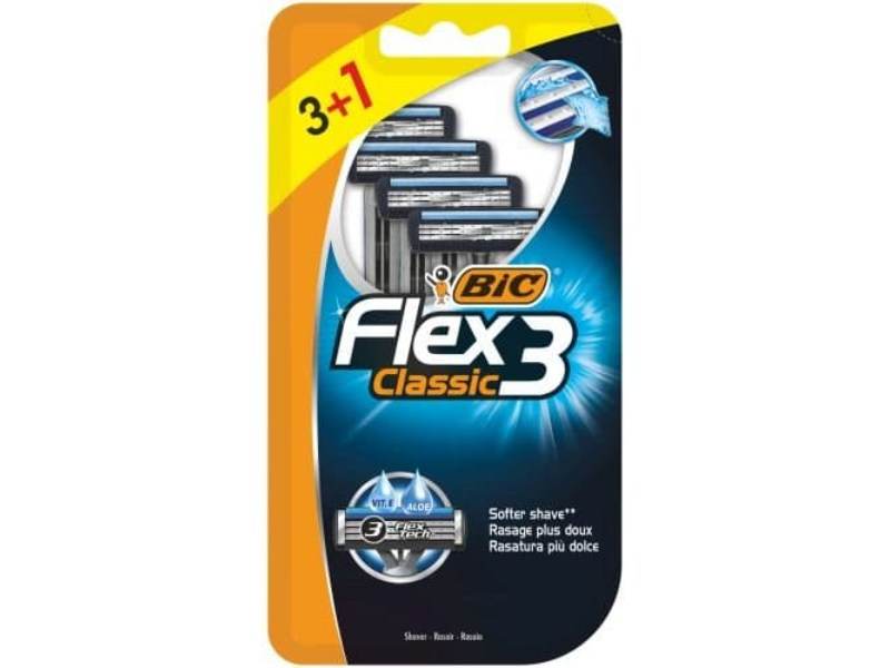 Bic flex 3 pack de 3+1 maquinillas de afeitar desechables de 3 hojas ...