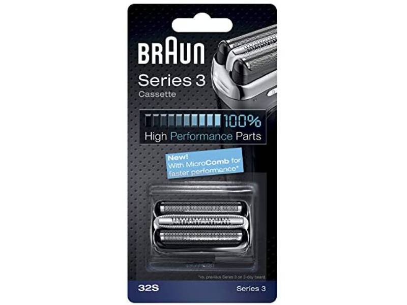Braun 32S: Lames de Rechange avec Porte-lame pour Rasoirs Série 3 300-390cc