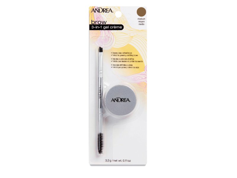 Crema para Cejas 3 en 1 Andrea - Marrón Medio, Cobertura Total y Larga ...