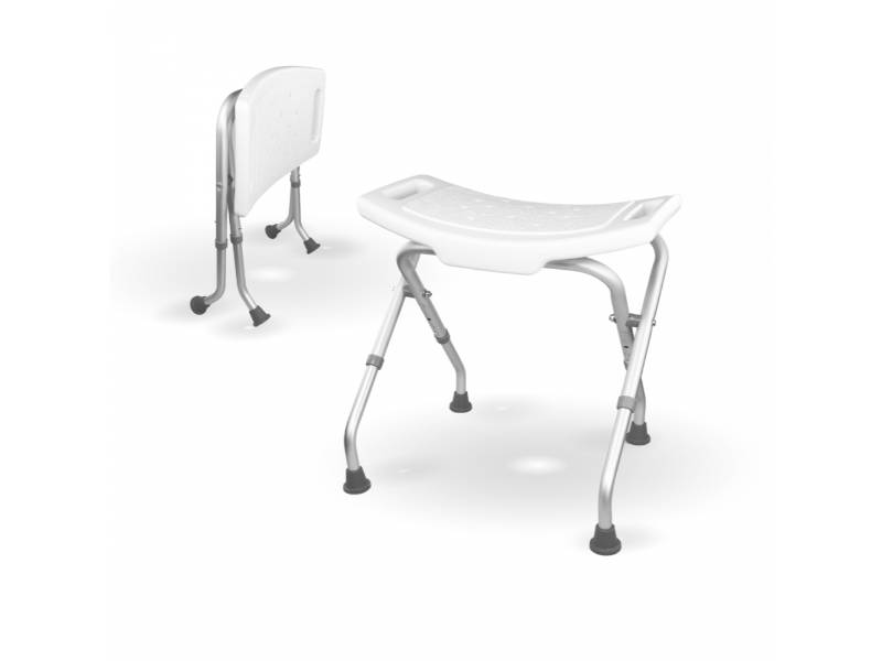 Banquette pliante et réglable en hauteur pour douche, modèle Delta