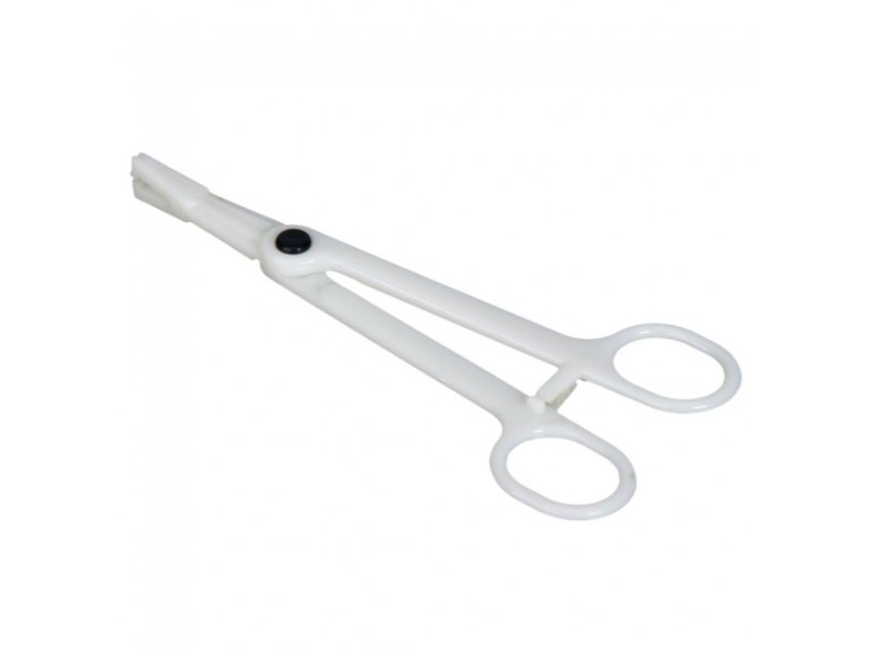 Pinza forceps triangular abierta desechable