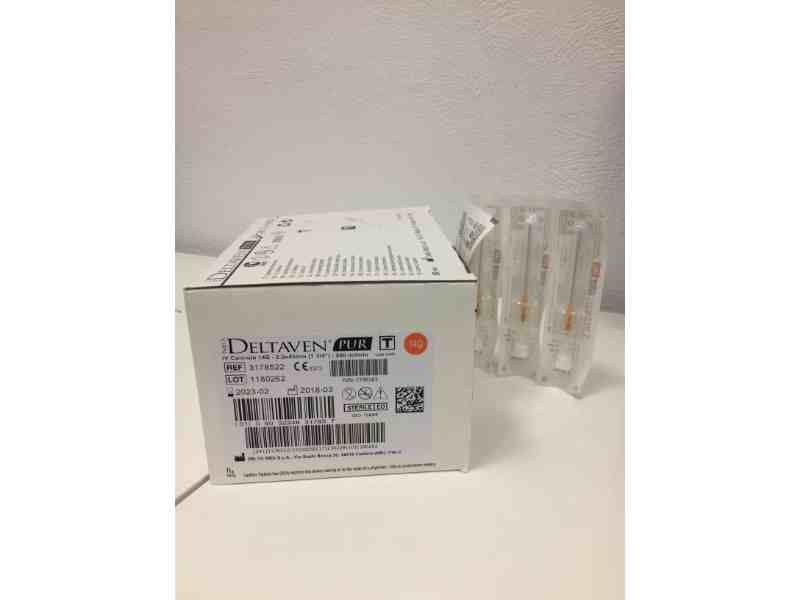 Catéter NARANJA Neo Deltaven - 14G - 2.0mm x 45mm, 50 ud