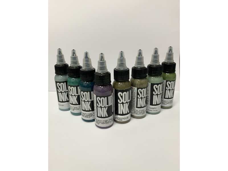 Set de pigmentos artísticos Set Opaque color 8unid SOLID INK 1oz