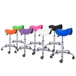 Tabouret Pony à 5 roues et base chromée